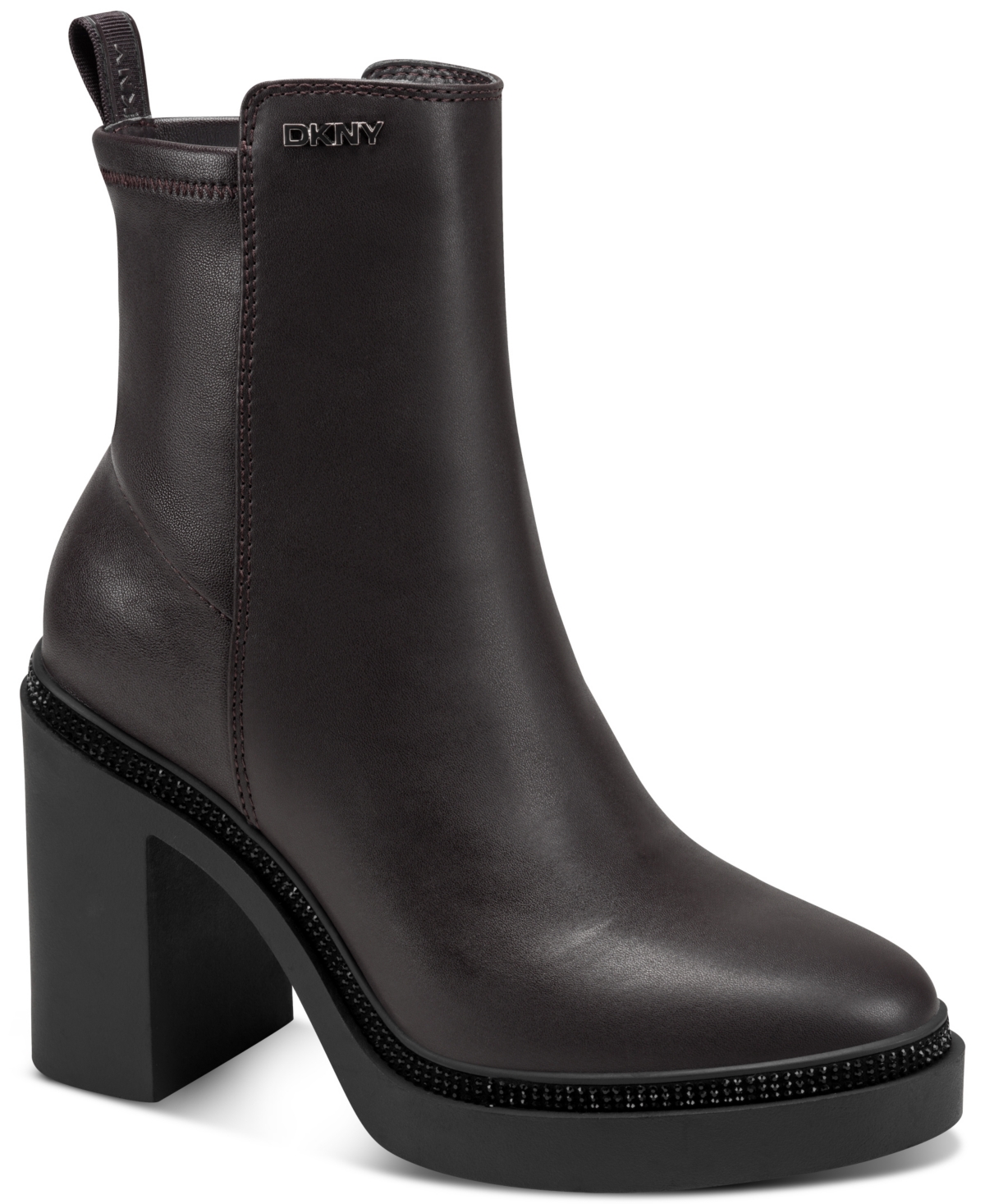 Click here for Dkny Womens Telsi Platform Block Heel Booties - Br... prices
