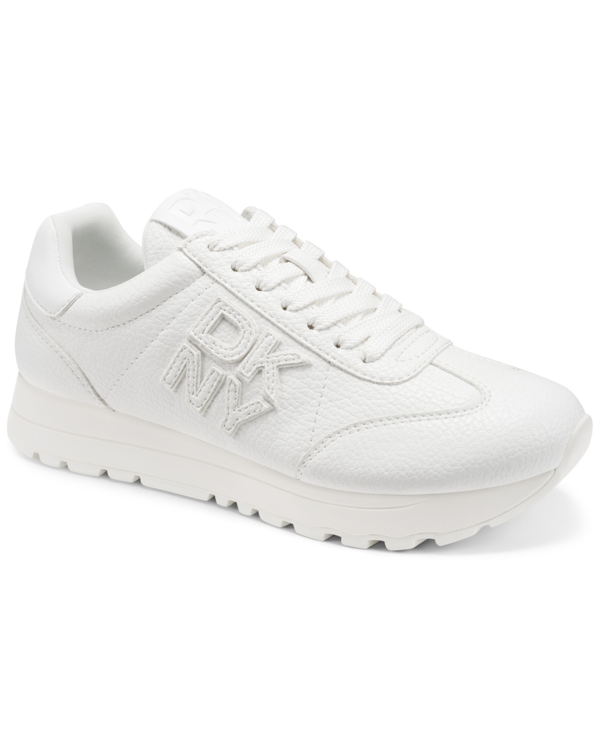 Click here for Dkny Womens Jaylani Lace-Up Sneakers - White prices