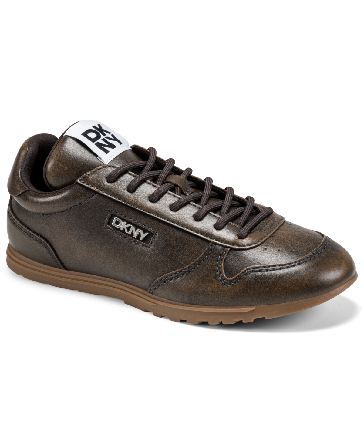 Click here for Dkny Womens Amanda Lace-Up Sneakers - Brown prices