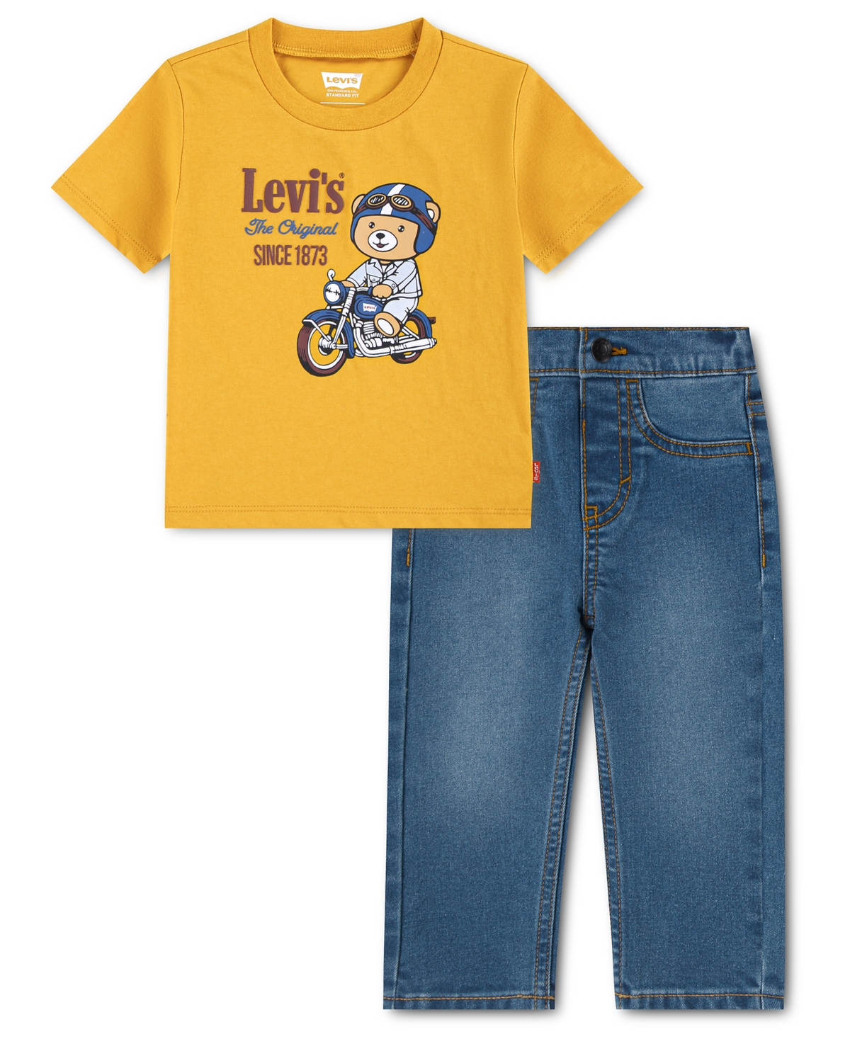 Click here for Levis Baby Boys Moto T-Shirt and Jeans  2-Piece Se... prices