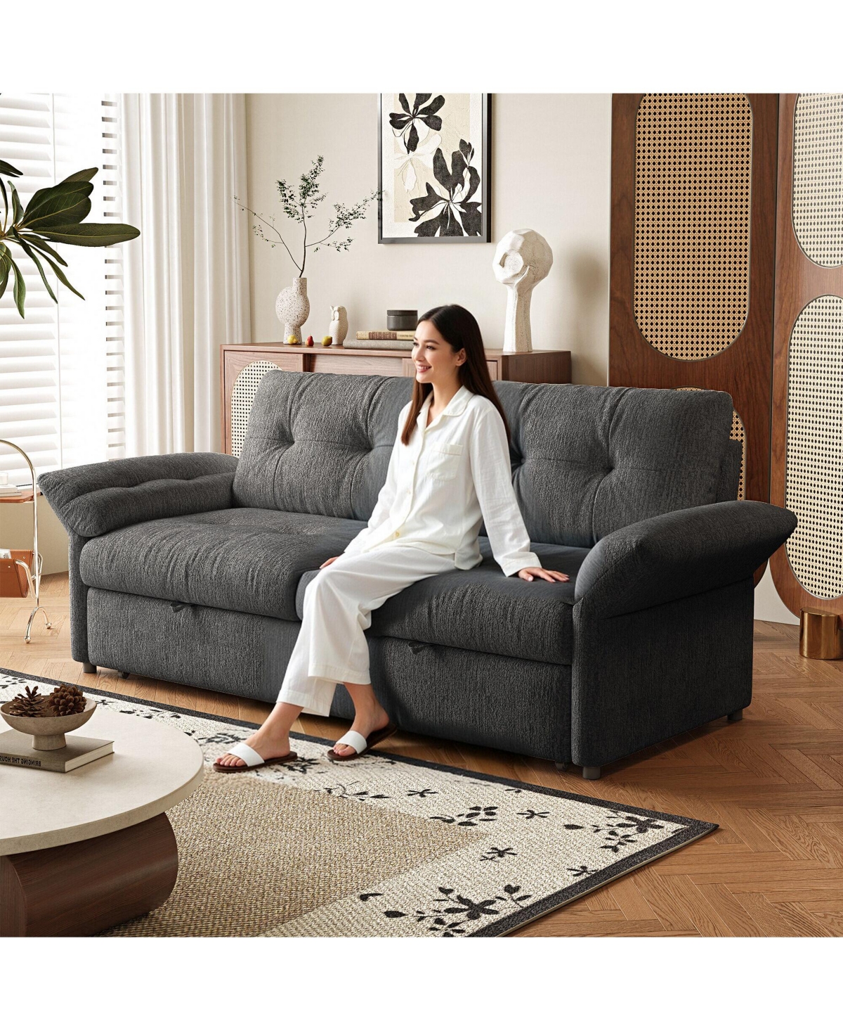 Click here for Lucky One 81.5 2-in-1 Convertible Sleeper Sofa Bed... prices