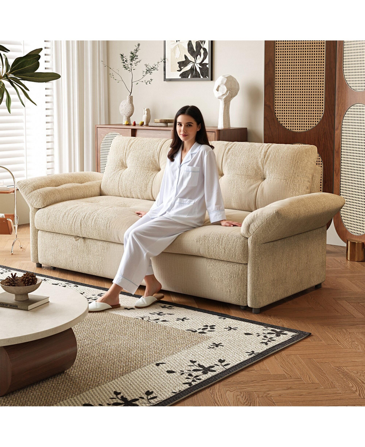 Click here for Lucky One 81.5 2-in-1 Convertible Sleeper Sofa Bed... prices