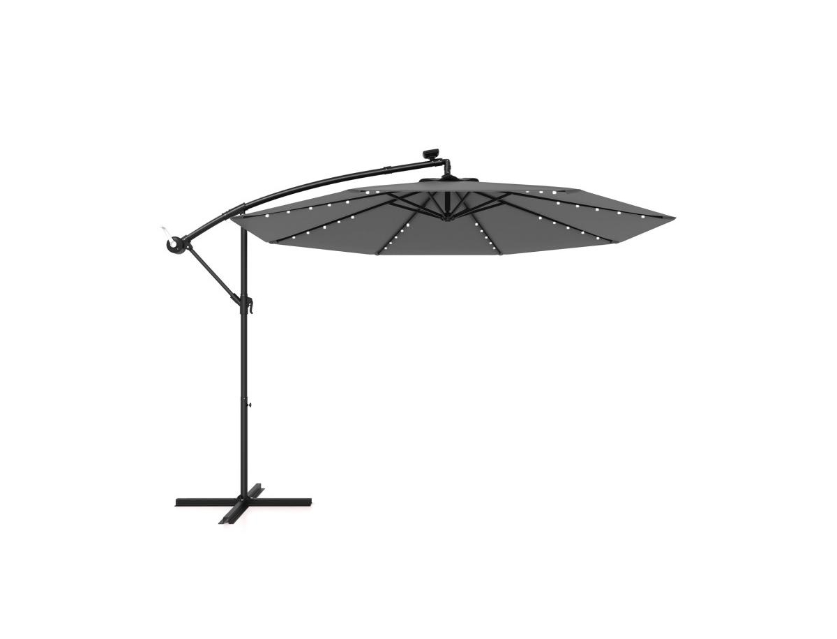 Click here for Clihome 10 Feet Solar Offset Hanging Umbrella with... prices