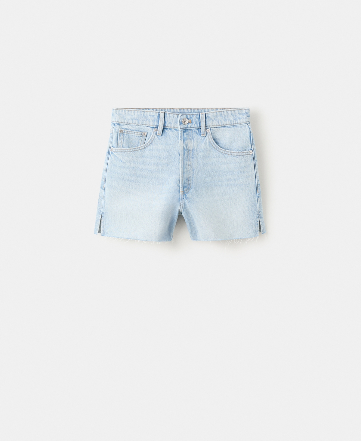 Click here for Mango Womens Frayed Hem Denim Shorts - Open Blue prices