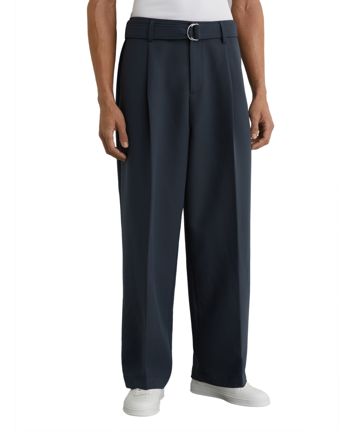 Click here for Reiss Mens Atwell Monogram Relaxed-Fit Belted Pant... prices