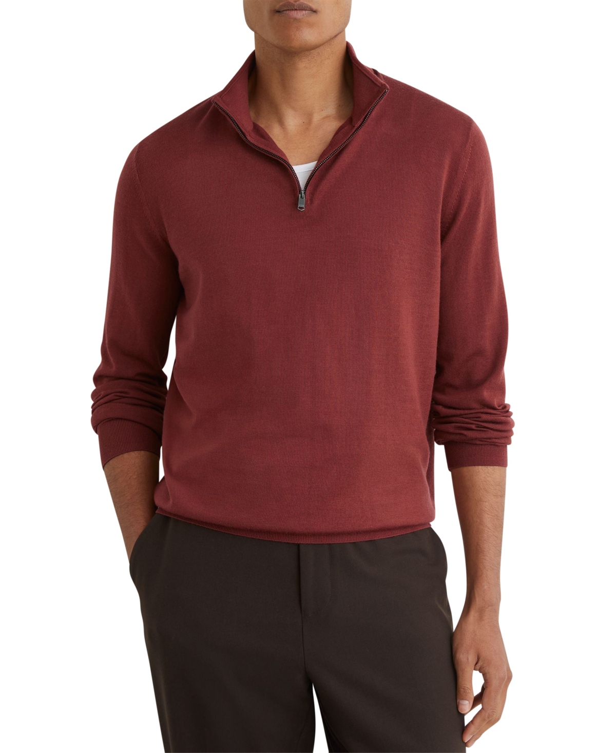 Click here for Reiss Mens Blackhall Merino Wool Half-Zip Funnel-N... prices