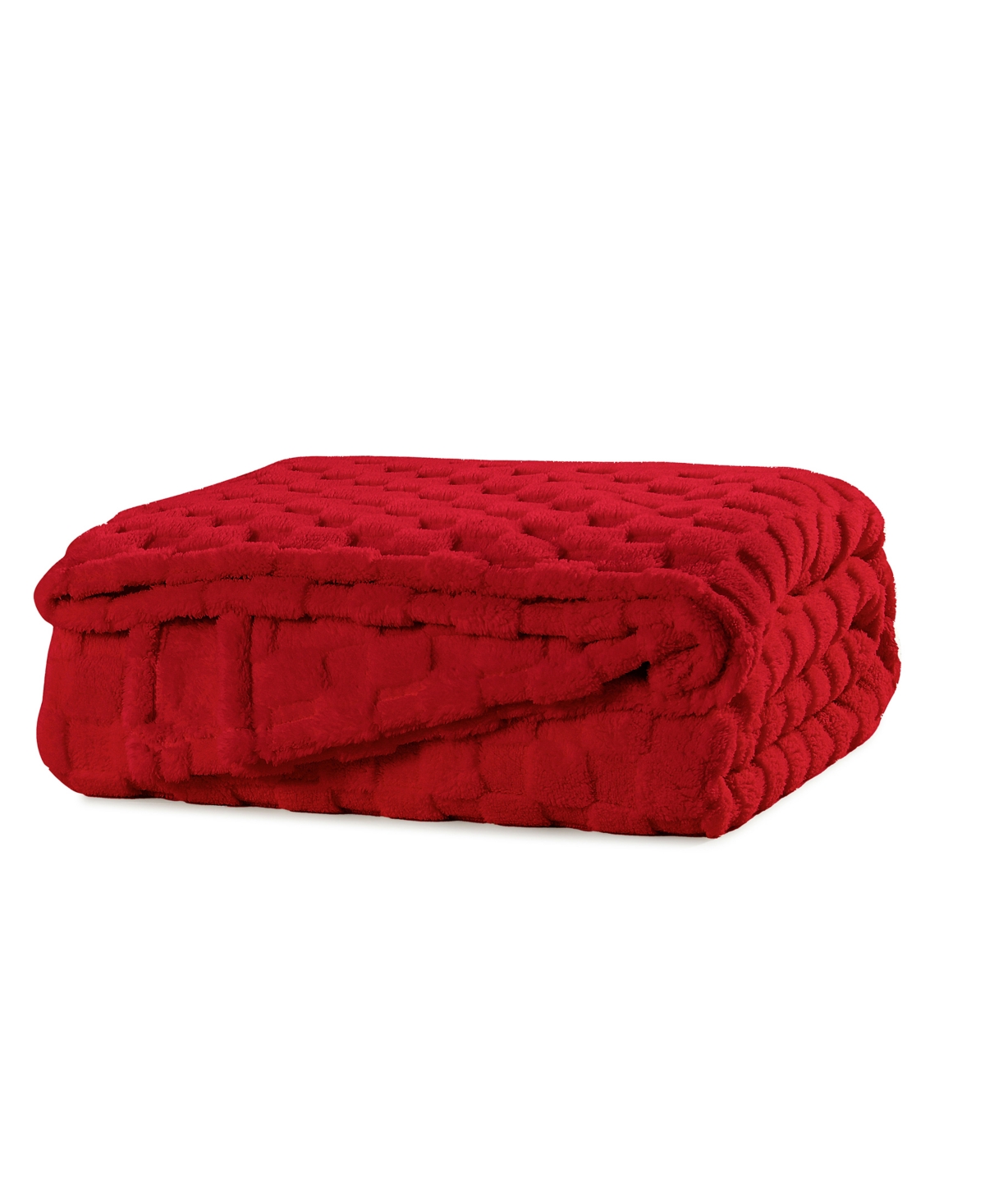Click here for Sanctuary Jacquard Sherpa Blanket  King - Red prices