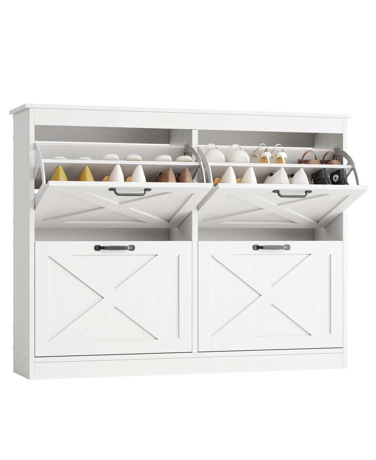 Click here for homfan Shoe Cabinet with Flip Drawers - Narrow Fre... prices