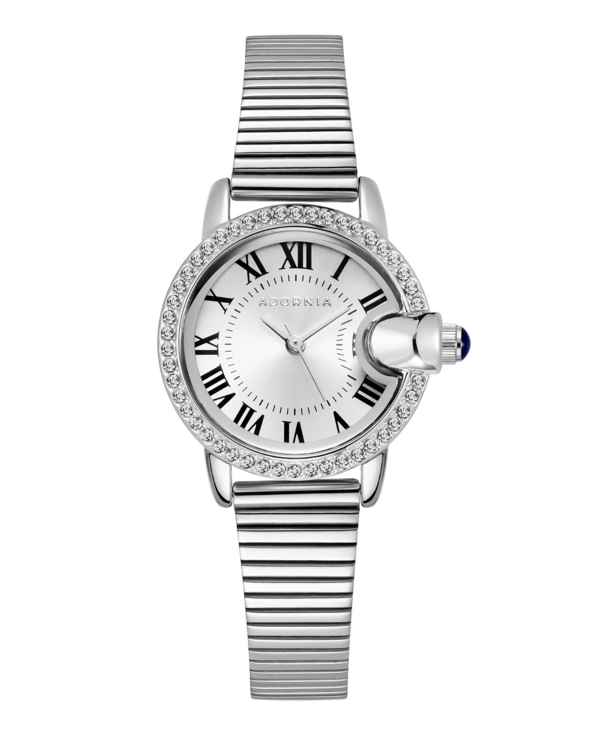 Click here for Adornia Womens Silver London White Face Watch - Si... prices