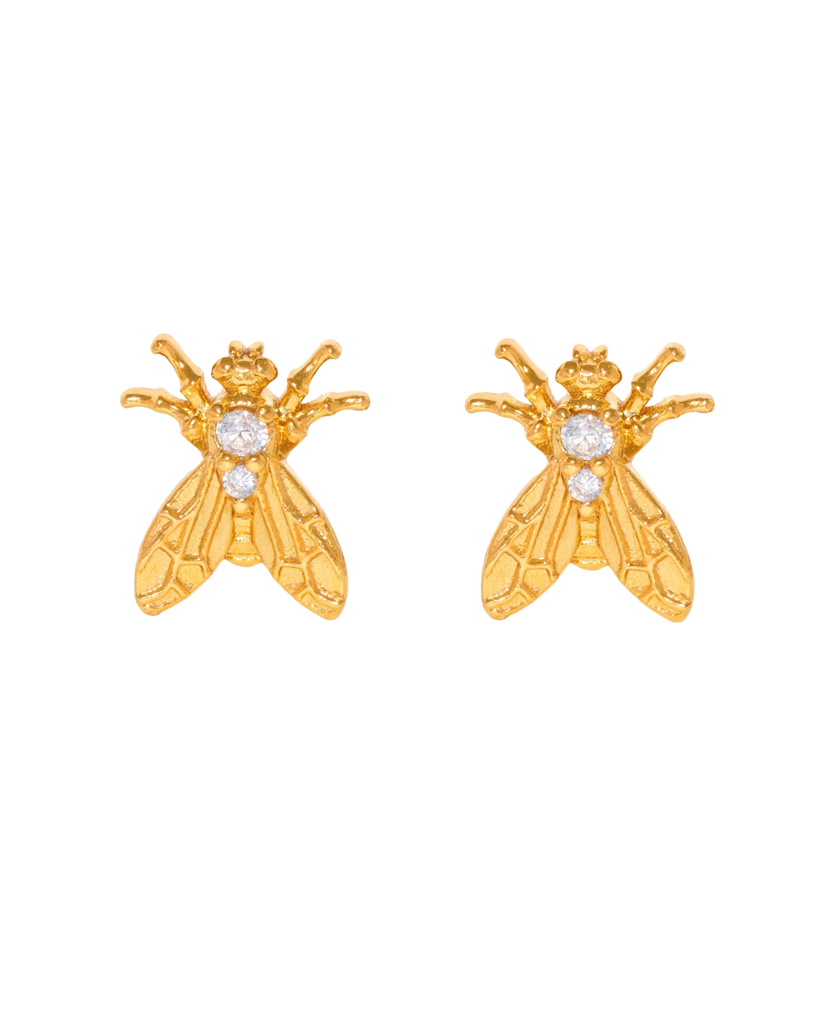 Click here for Girls Crew Crystal Shoo Fly Stud Earrings - Gold prices