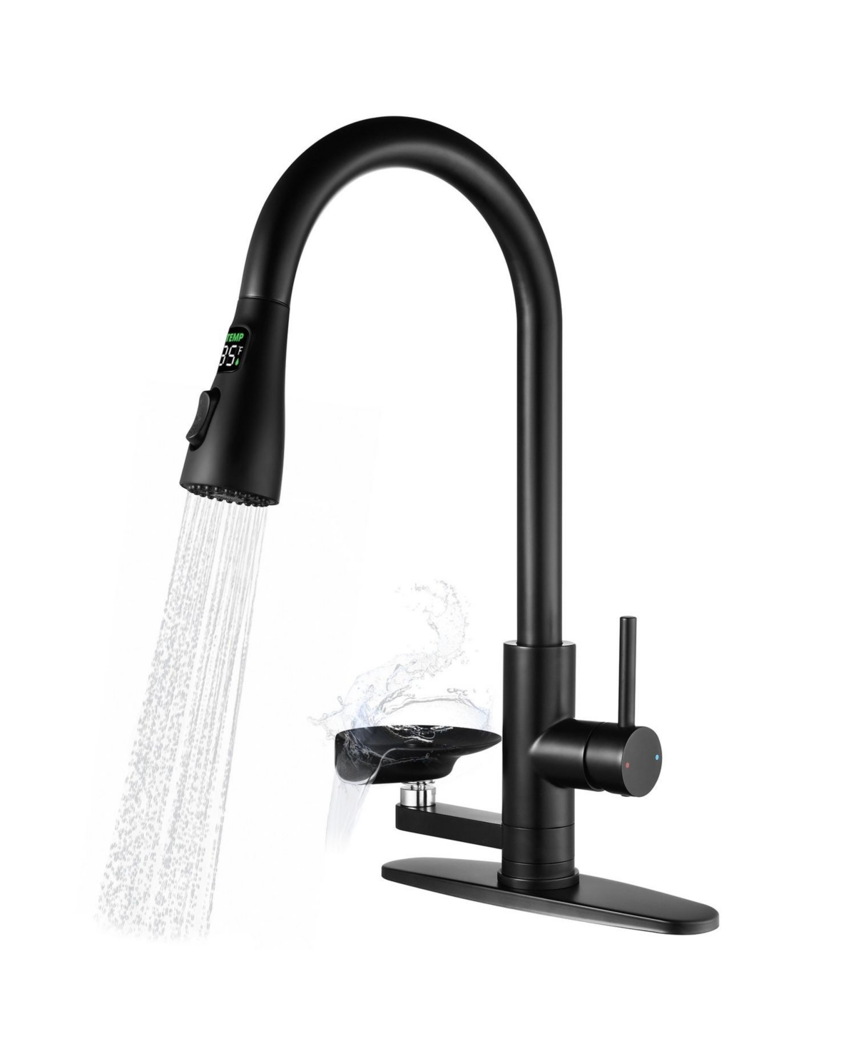 Click here for Thirtypeachy Kitchen Faucet with Led Display Glass... prices