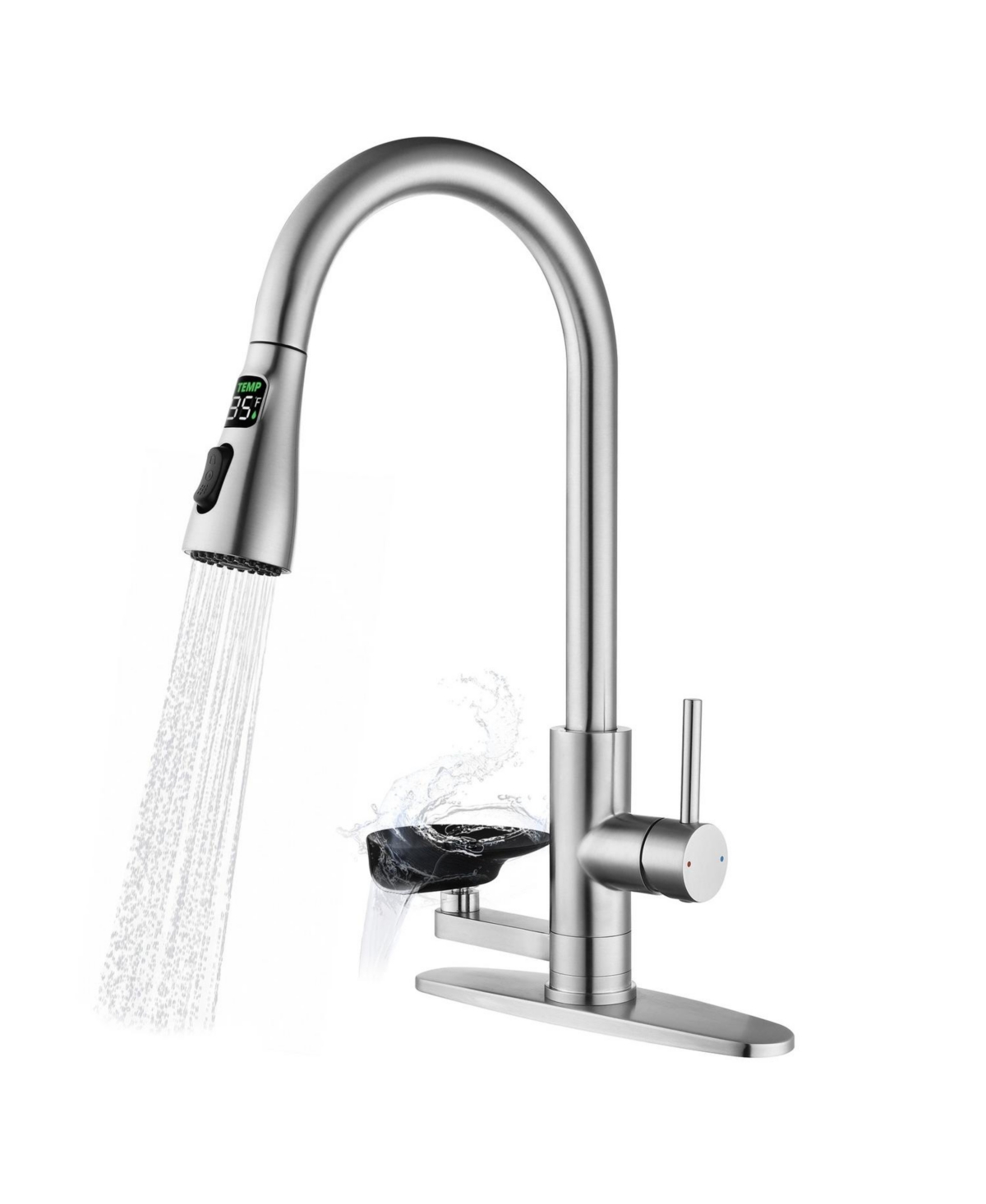 Click here for Thirtypeachy Kitchen Faucet with Led Display Glass... prices