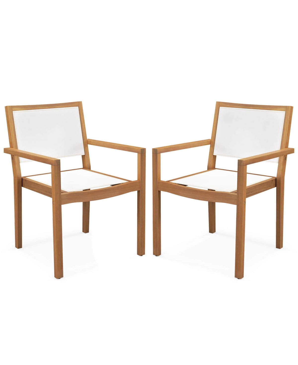 Click here for Costway Stackable Dining Chair Set of 2 with Wear-... prices