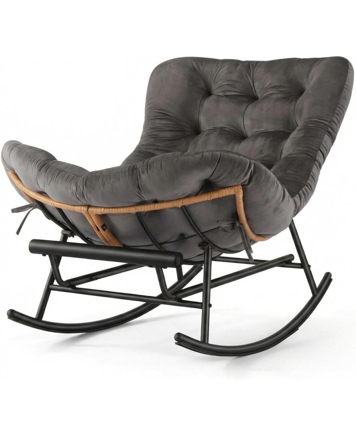 Click here for gaomon Indoor Outdoor Rattan Rocking Chair with Ex... prices