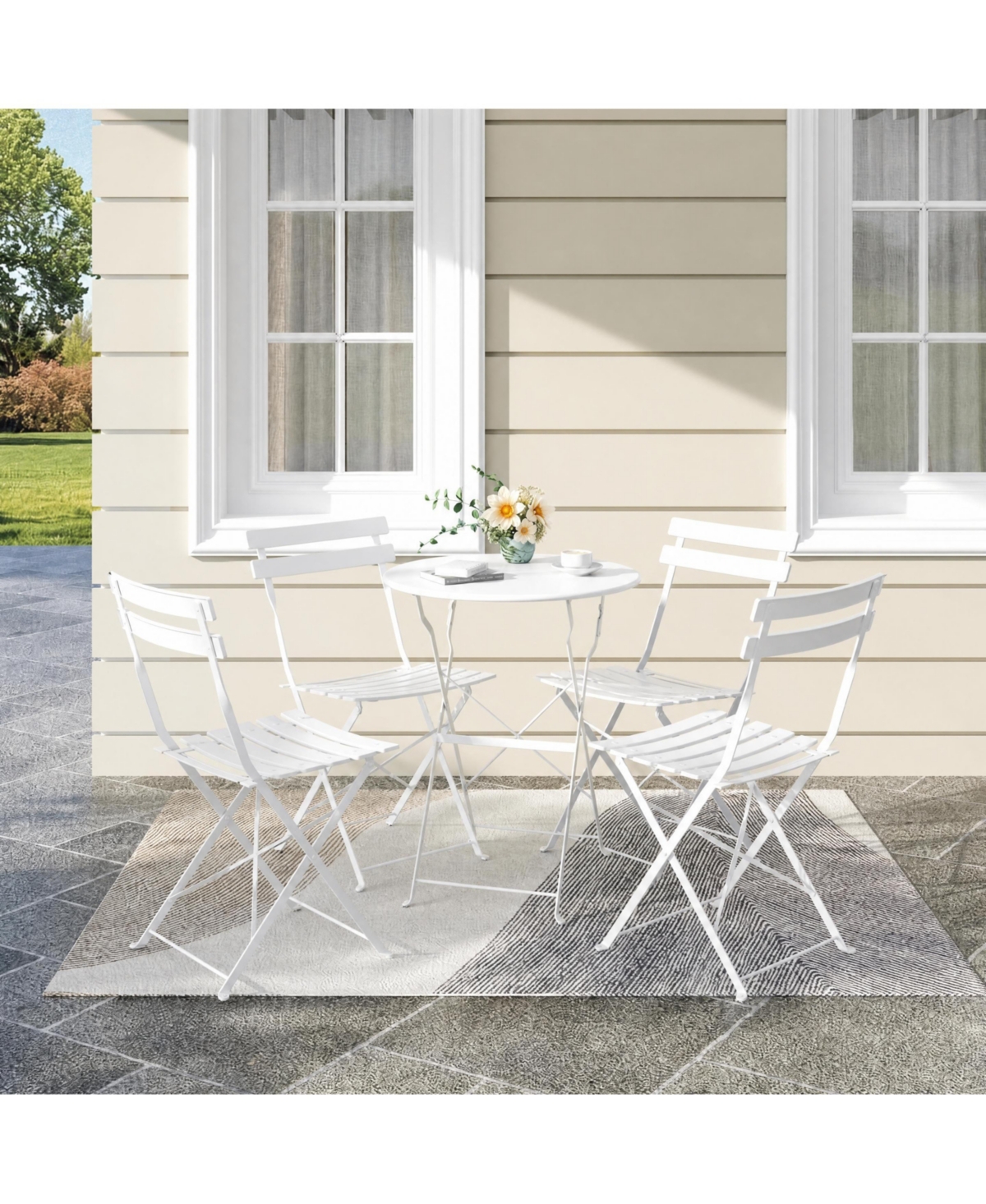 Click here for homfan 5-Piece Folding Patio Set  Space Saving Sol... prices