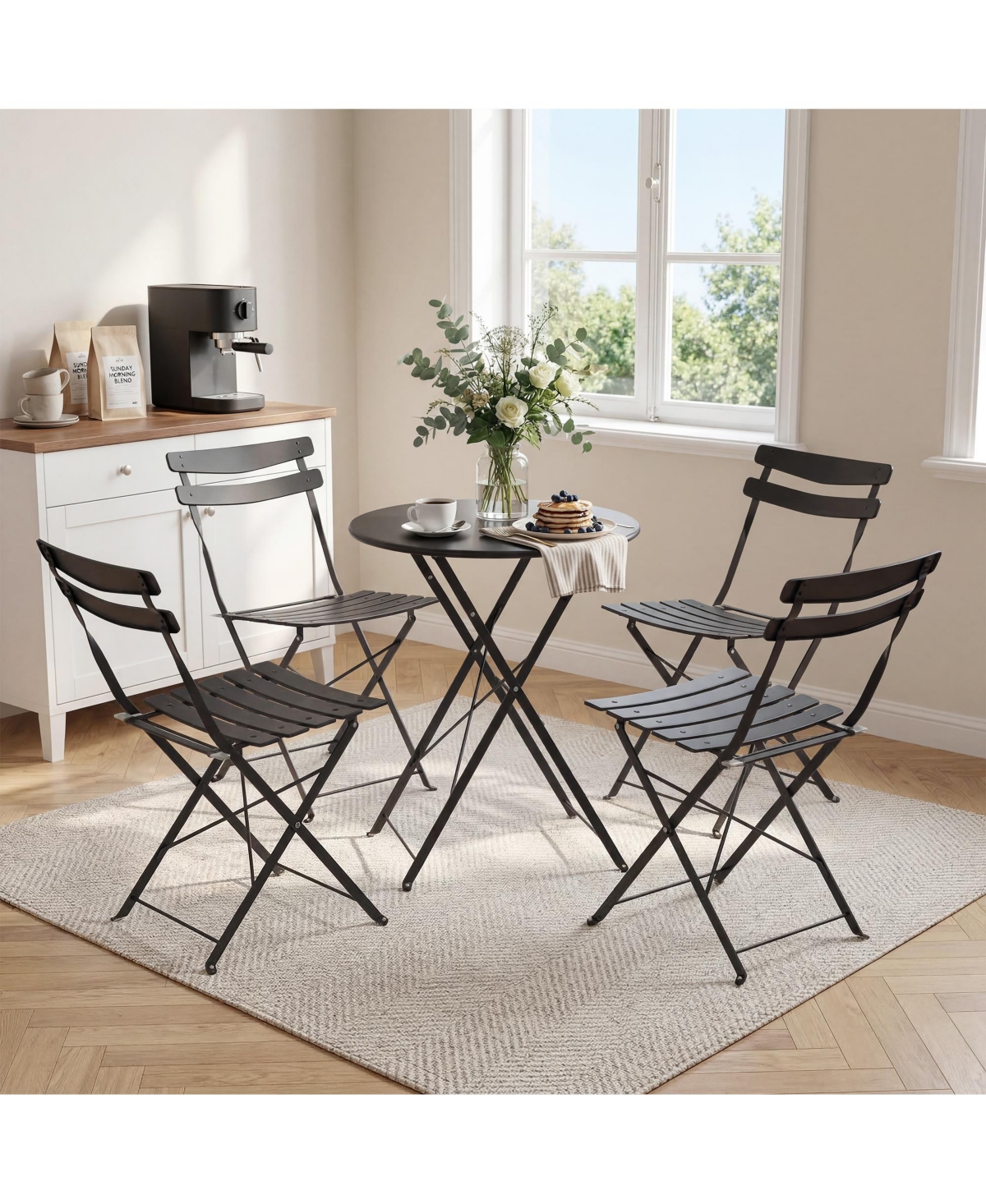 Click here for homfan 5-Piece Folding Patio Set  Space Saving Sol... prices