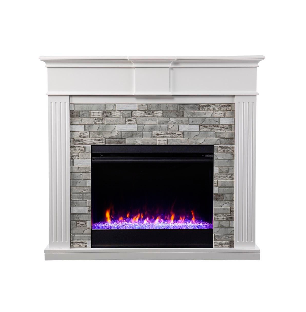 Click here for Augusta Home Bondale Color Changing Fireplace - Wh... prices