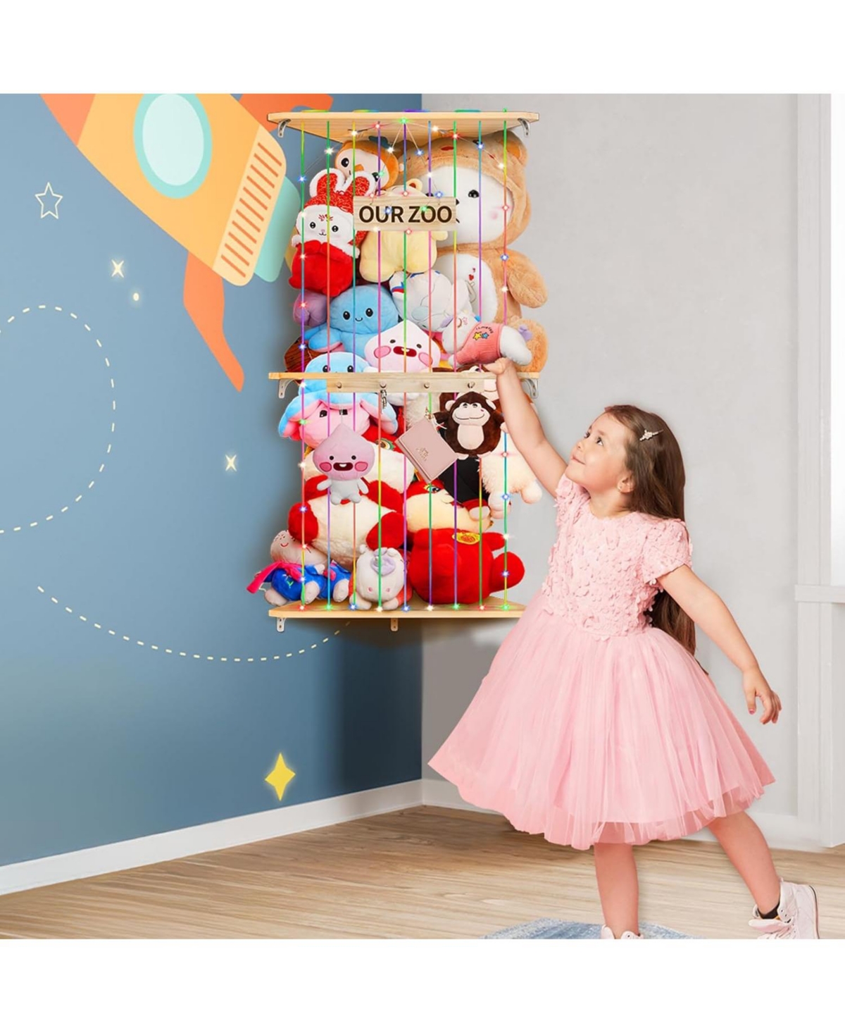 Click here for Gouun Corner Wall-Mounted Stuffed Animal Storage O... prices