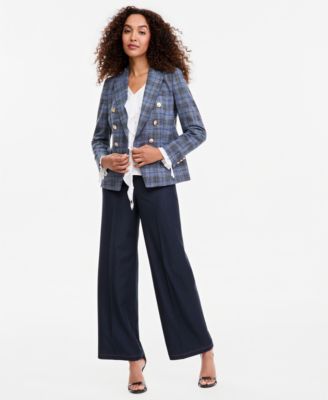 Click here for Tahari Asl Womens Plaid Double Breasted Blazer V N... prices