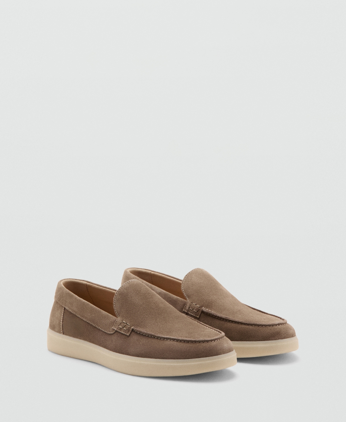 Click here for Mango Mens Split Leather Shoes - Light  Pastel Bro... prices