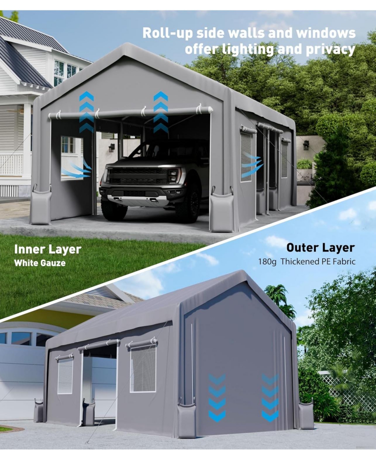 Click here for gaomon Carport Zipper Door Replacement for Portabl... prices