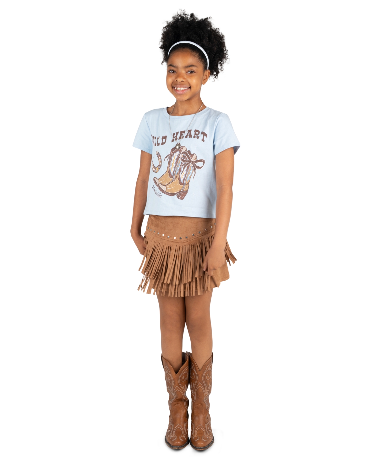 Click here for Tween Diva Girls 7-12 Wild Heart Graphic T-Shirt a... prices