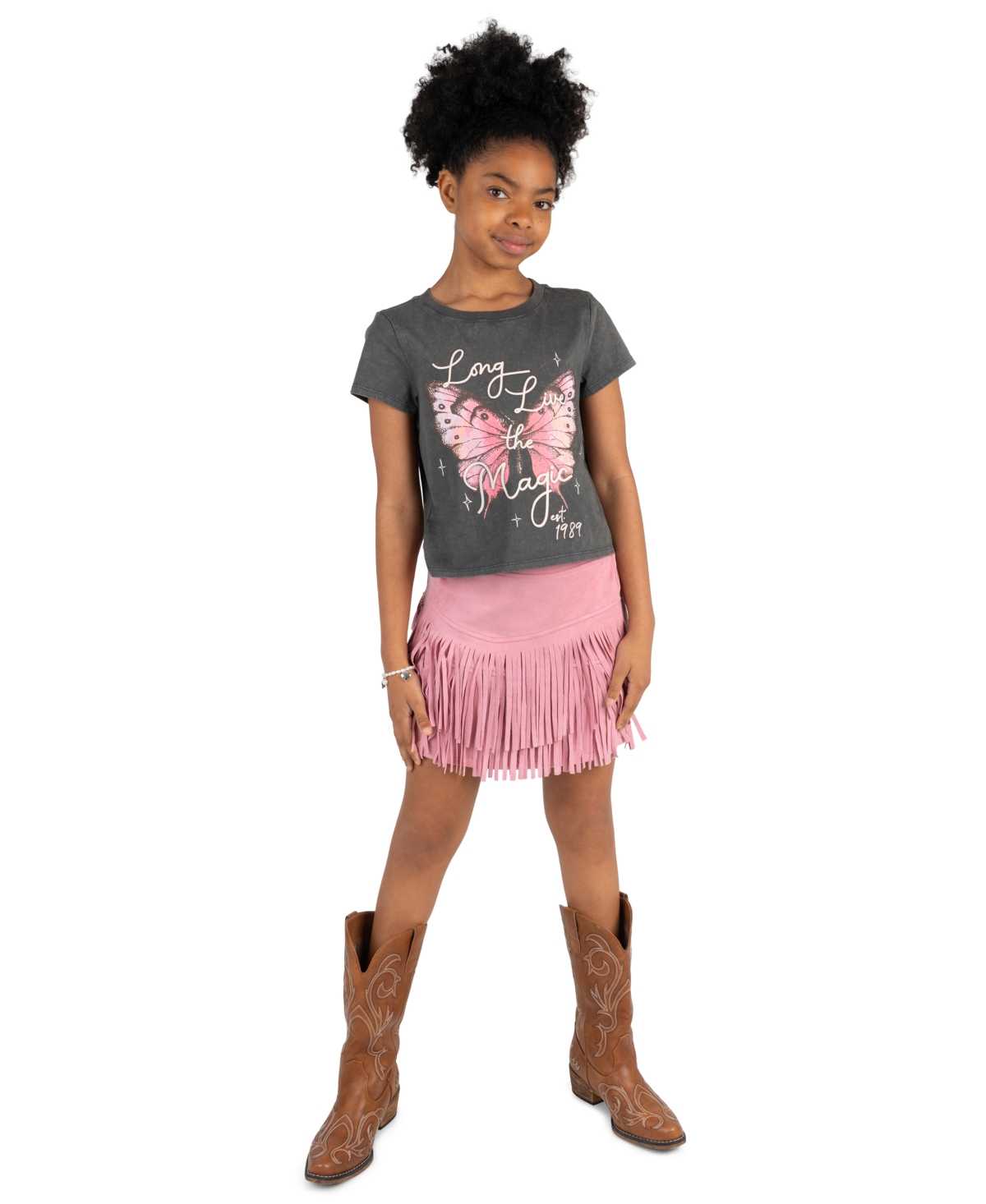 Click here for Tween Diva Girls 7-12 Acid Wash Graphic T-Shirt  F... prices