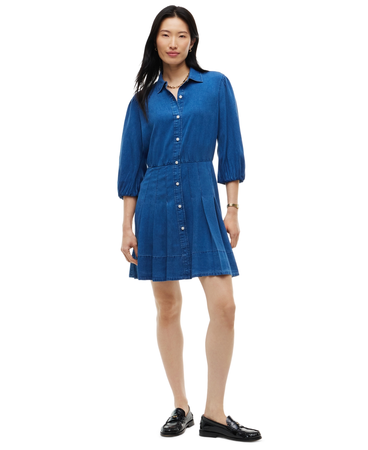 Click here for Tommy Hilfiger Womens Chambray Puff-Sleeve Polo Co... prices