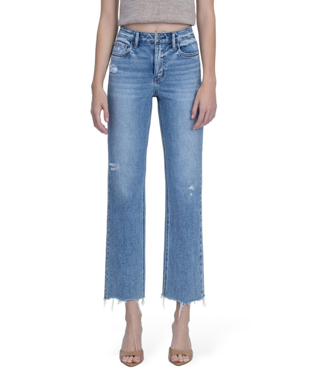 Click here for Flying Monkey Womens High Rise Distressed Detail A... prices