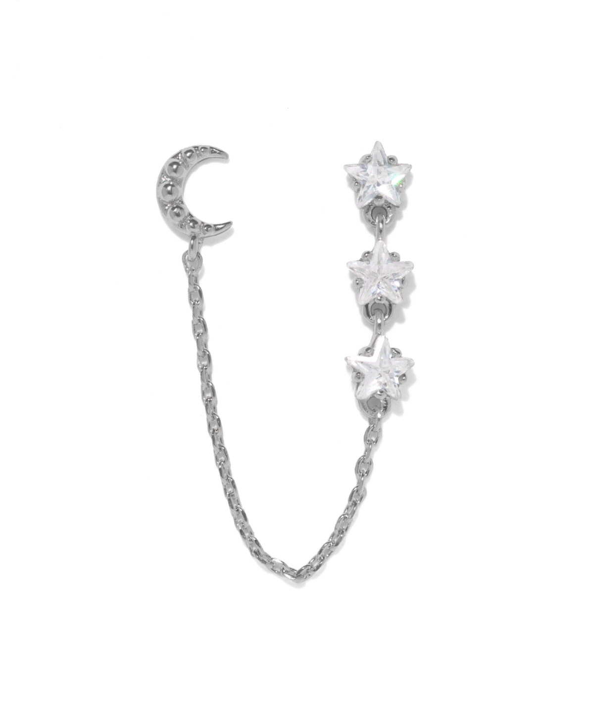 Click here for Girls Crew Crystal Lunar Link Double Stud Earrings... prices