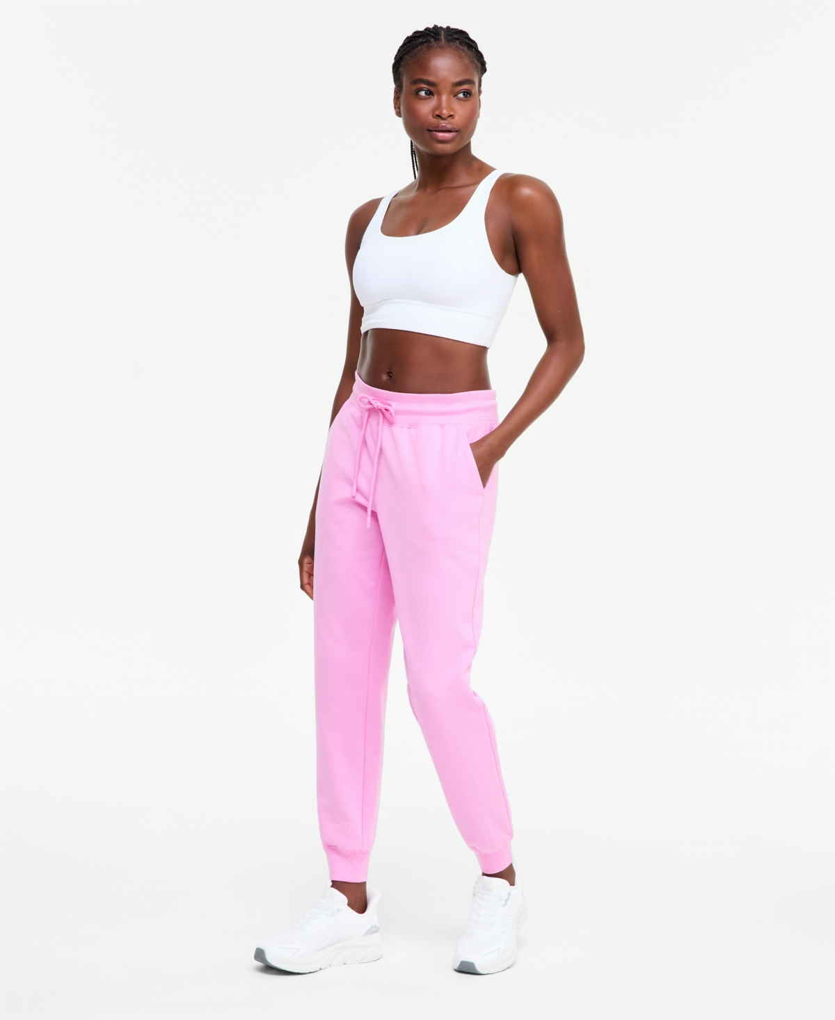 Click here for Id Ideology Womens Relaxed High-Rise Fleece Jogger... prices