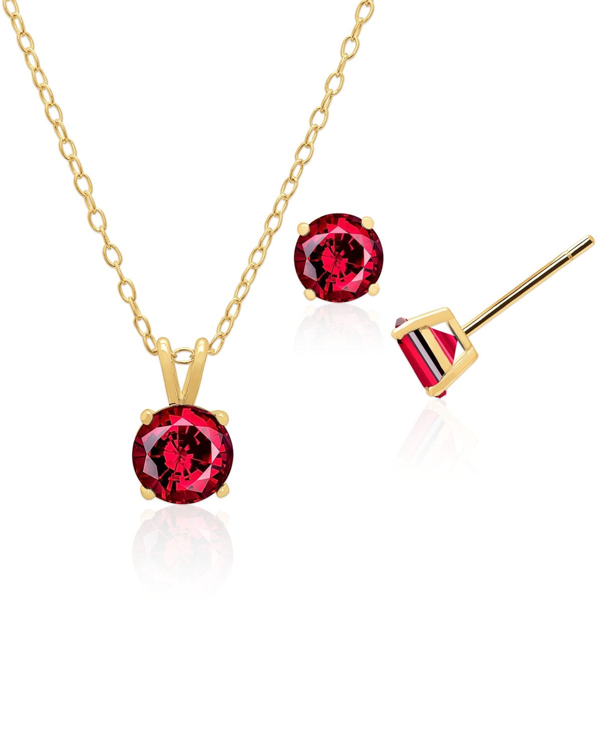 Click here for Macys Simulated Sapphire Solitaire Round Pendant N... prices