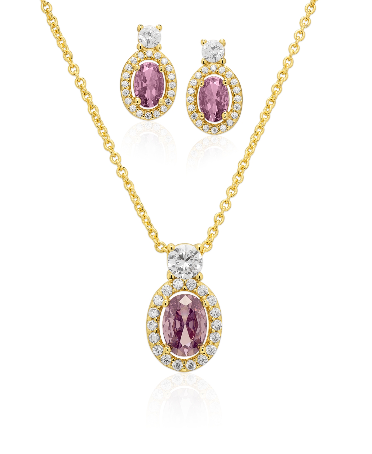 Click here for Macys Simulated Cubic Zirconia Oval Pendant Neckla... prices