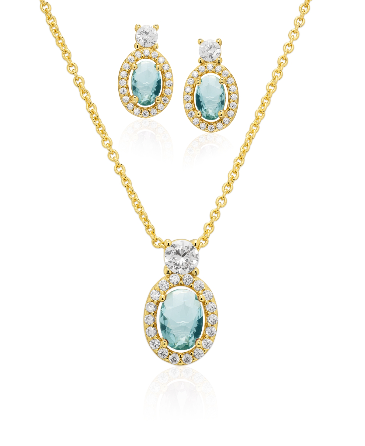 Click here for Macys Simulated Cubic Zirconia Oval Pendant Neckla... prices