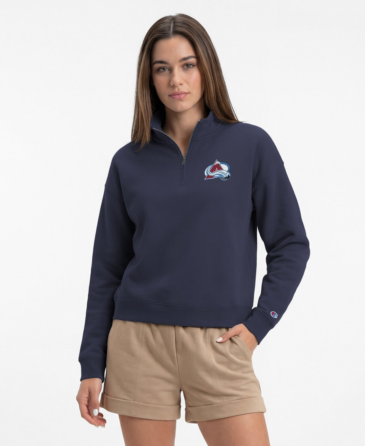Click here for Champion Womens Navy Colorado Avalanche Power blen... prices