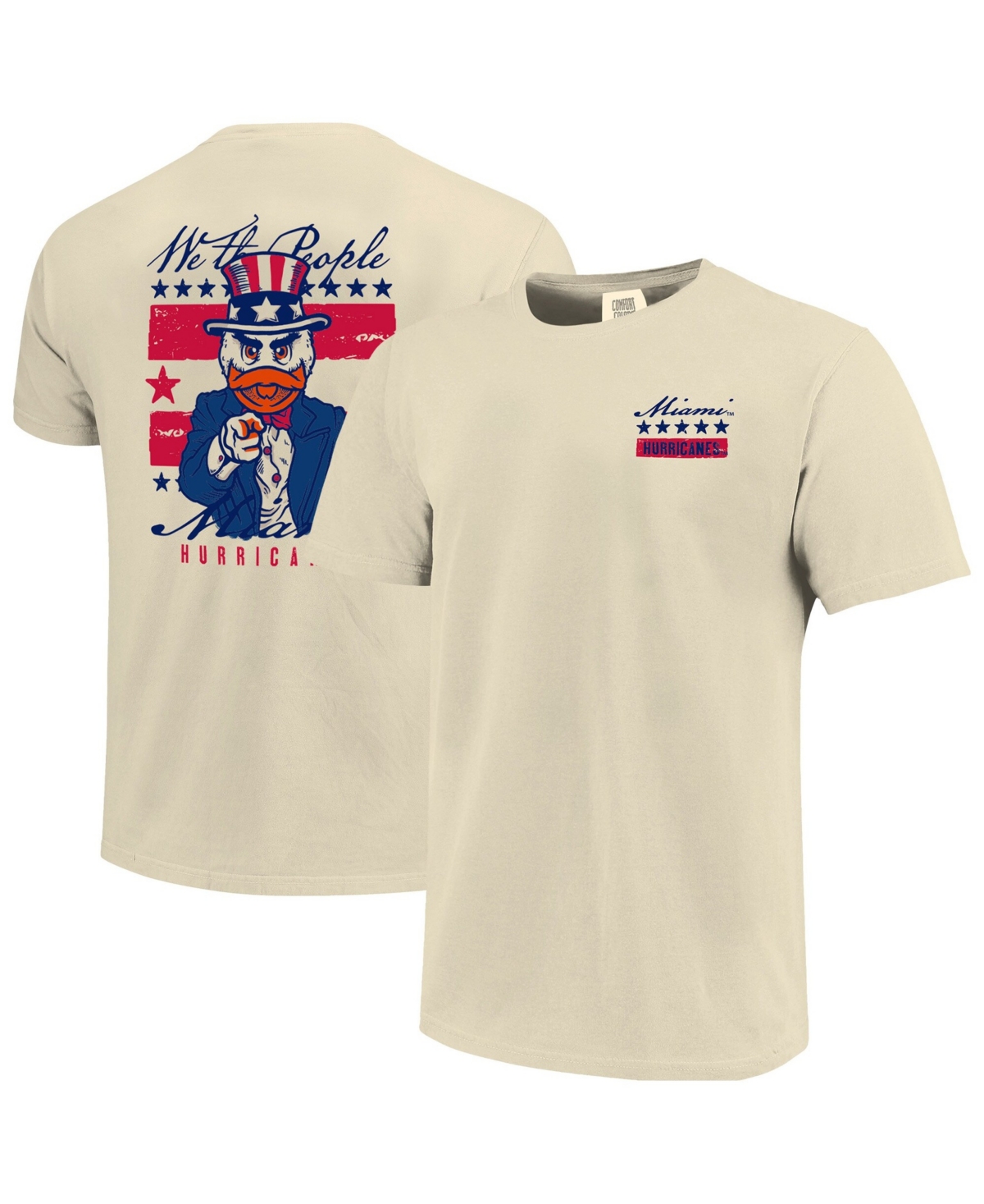 Click here for Image One Mens Cream Miami Hurricanes Uncle Sam Ma... prices