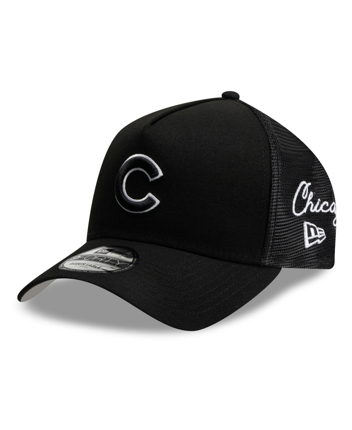 Click here for New Era Mens Black Chicago Cubs Side Script 9FORTY... prices