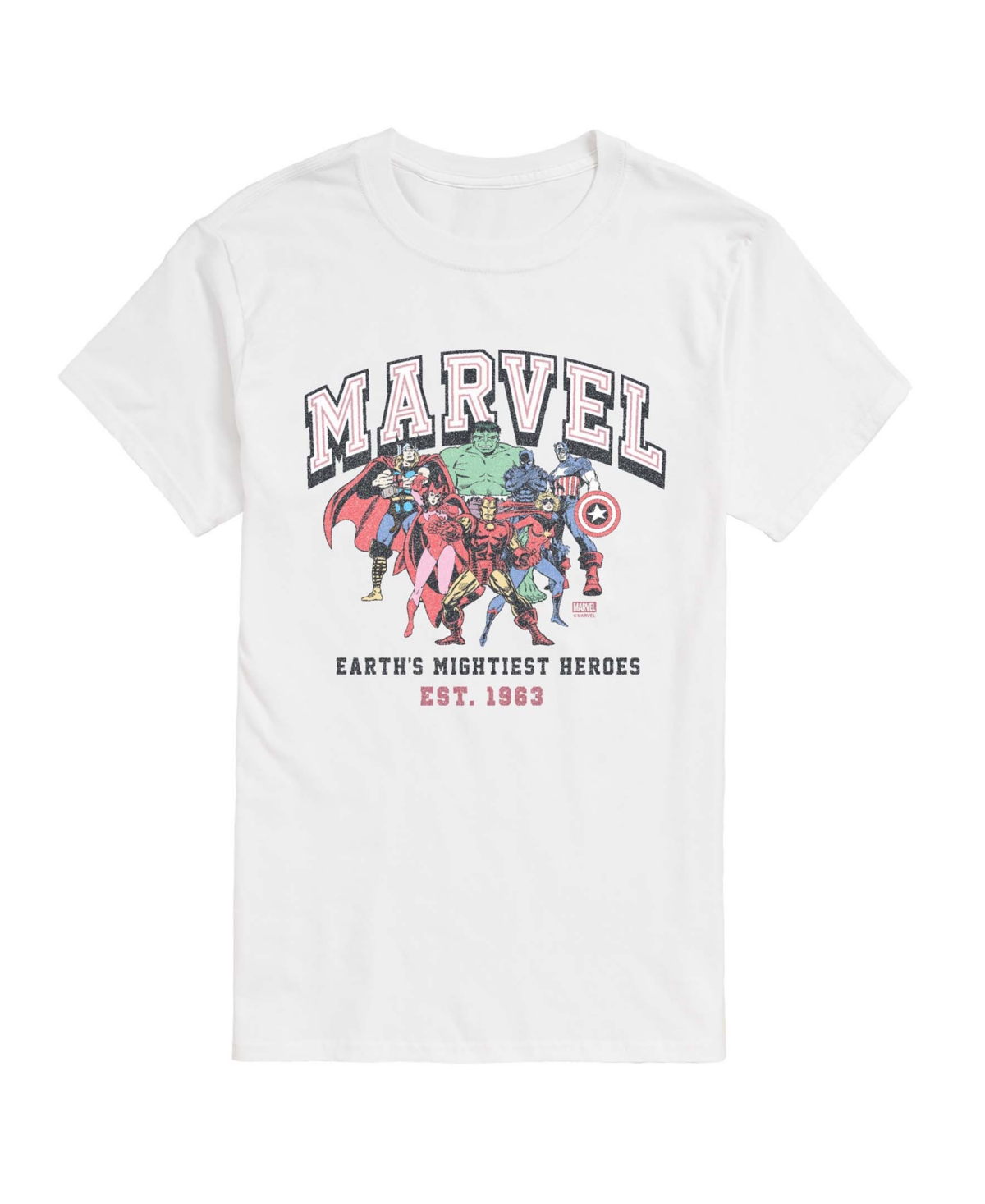 Click here for Airwaves Mens Marvel Collegiate Faded Graphic T-Sh... prices