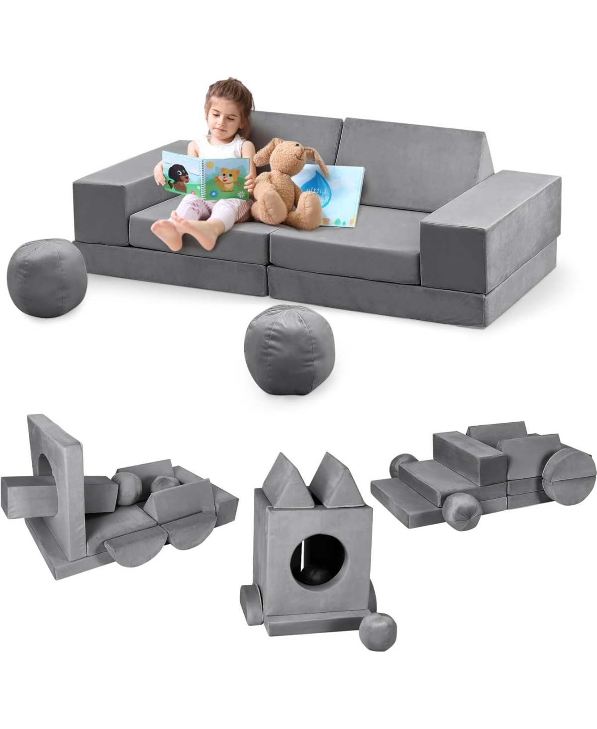Click here for gaomon Kids Couch 12PCS  Modular Kids Play Couch f... prices