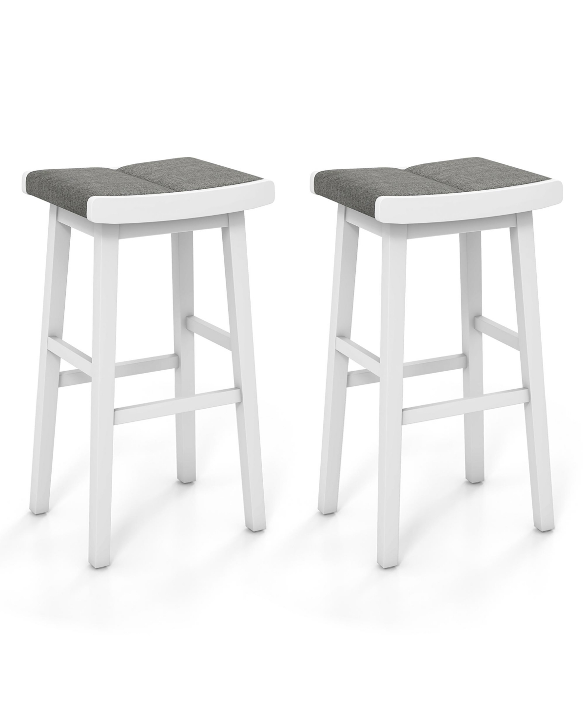 Click here for Costway Set of 2 Saddle Bar Stools Bar Height Back... prices