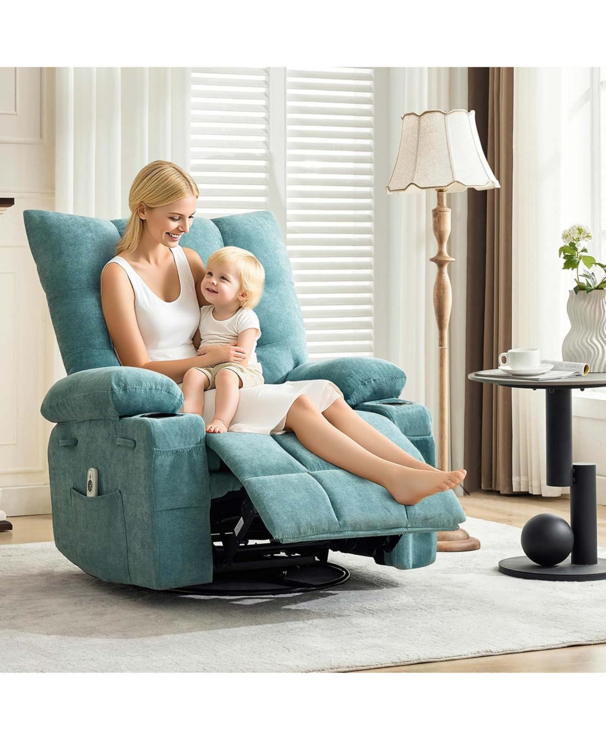Click here for gaomon Swivel Recliner Chair with Massage & Heat f... prices