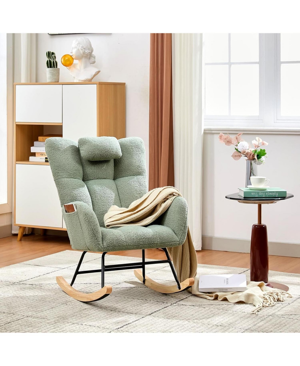 Click here for gaomon Nursery Rocking Chair with High Back and Cu... prices