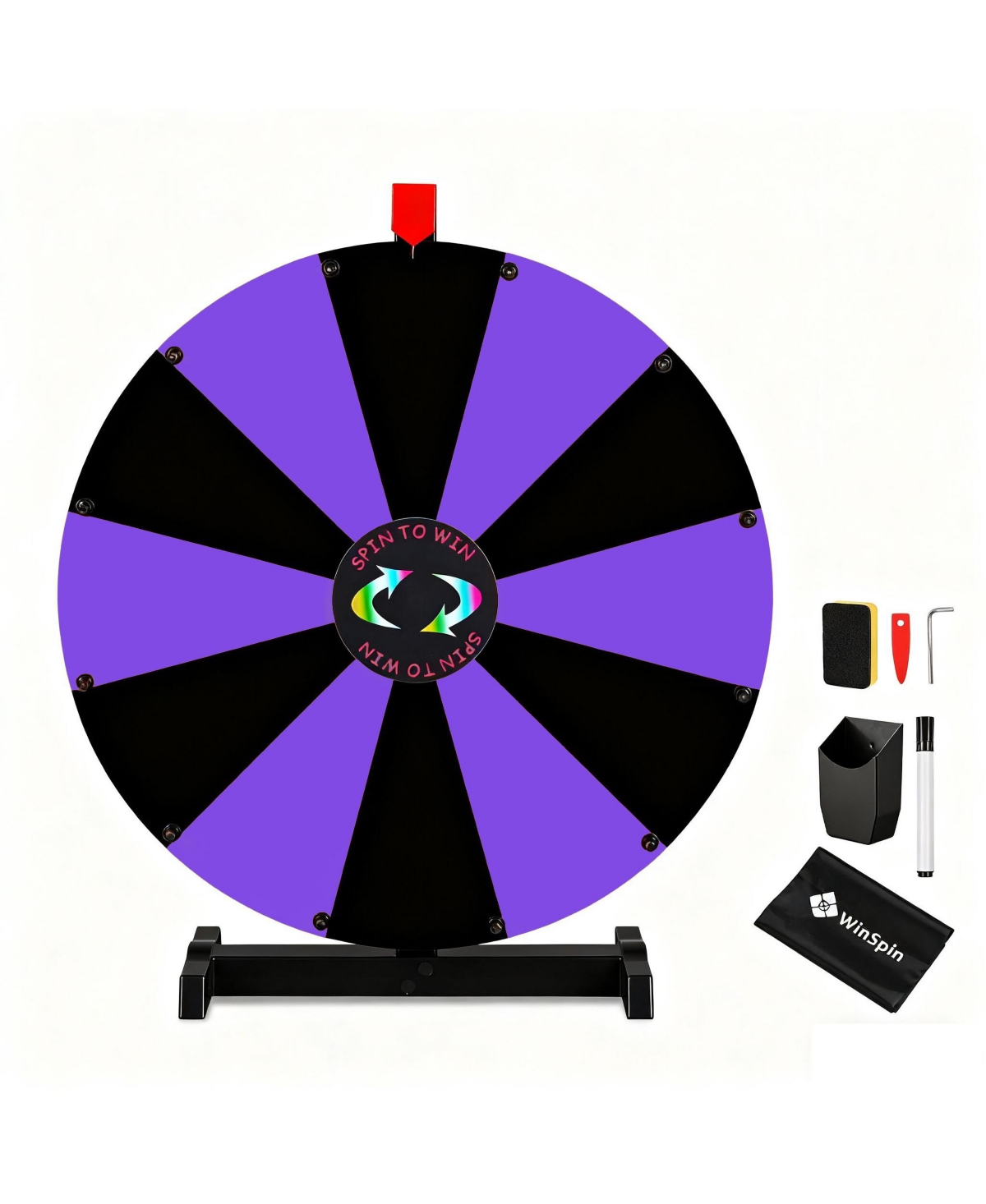 Click here for WinSpin 24 Display Prize Wheel Black and Purple Di... prices