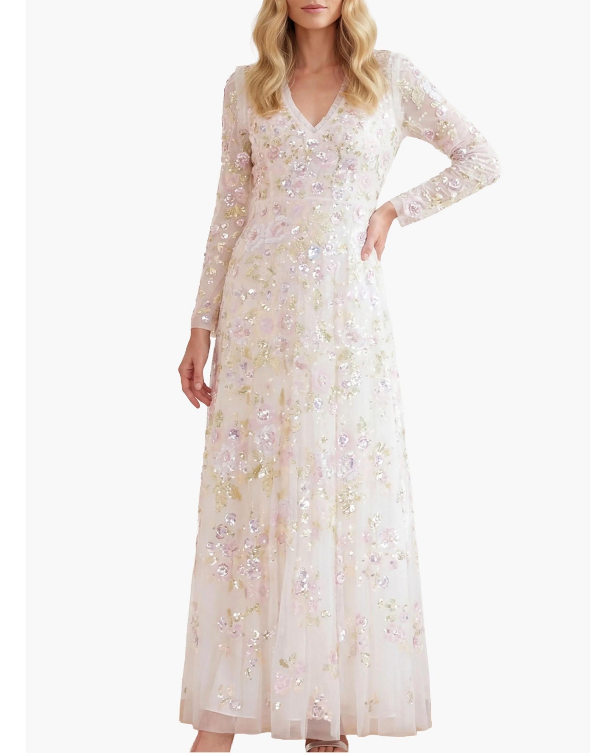 Click here for Needle & Thread Womens Sequin Paradise V-Neck Gown... prices
