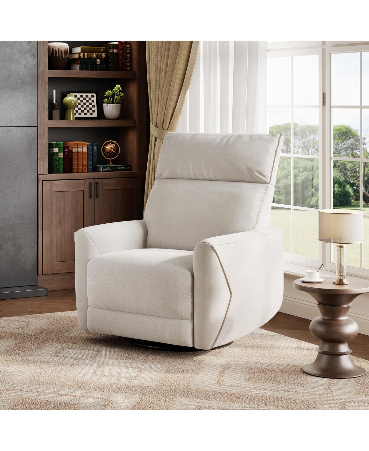 Click here for homfan Power Recliner Chair  Pu Leather Swivel Roc... prices