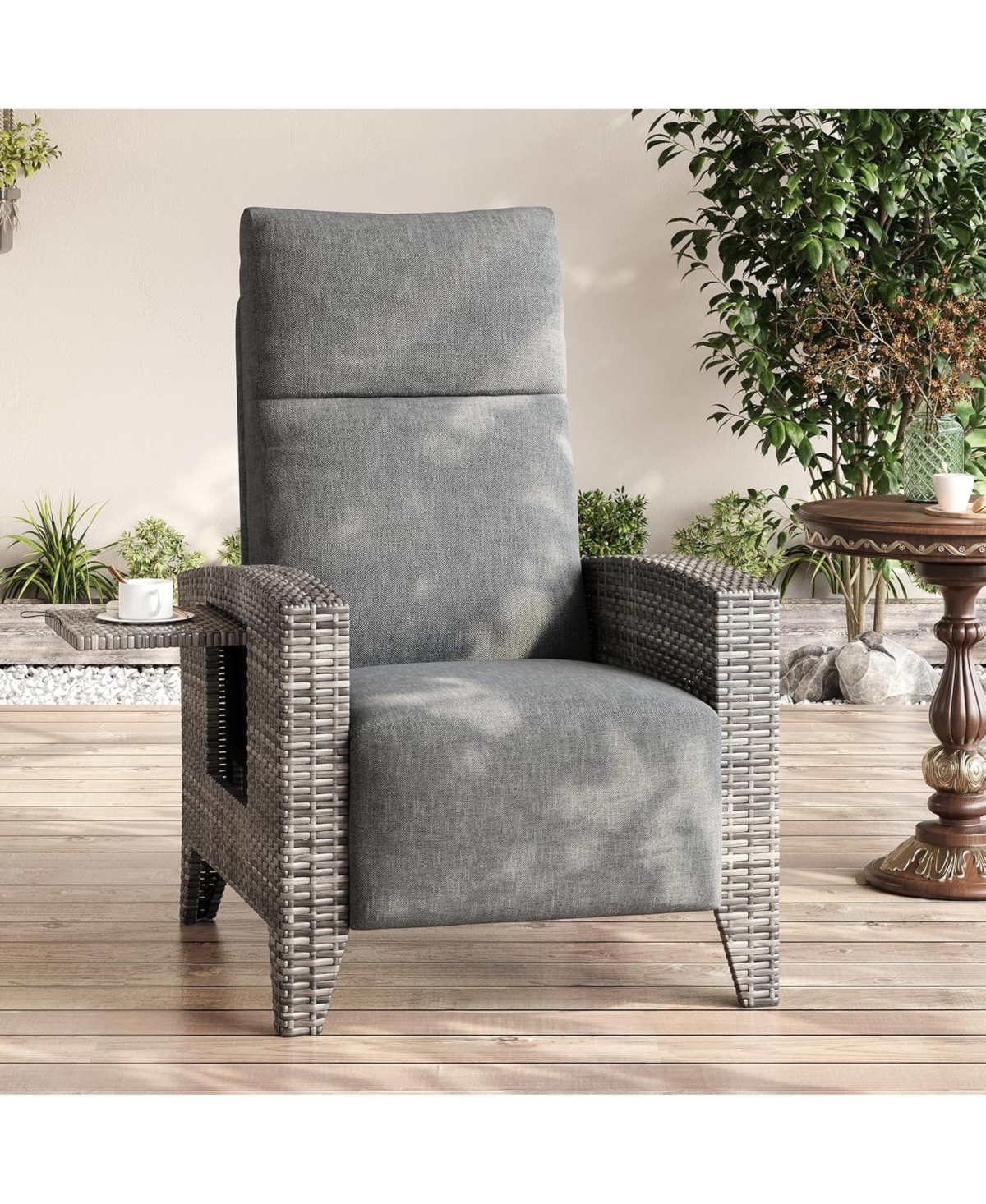 Click here for gaomon Outdoor Reclining Chair Reclining Patio Cha... prices