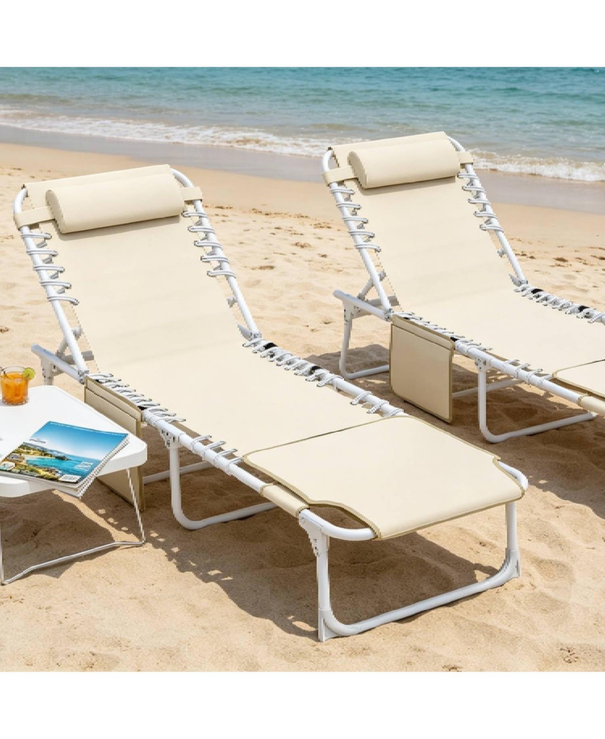 Click here for gaomon 2 Pieces 3-in-1 Outdoor Patio Bench Lounge... prices