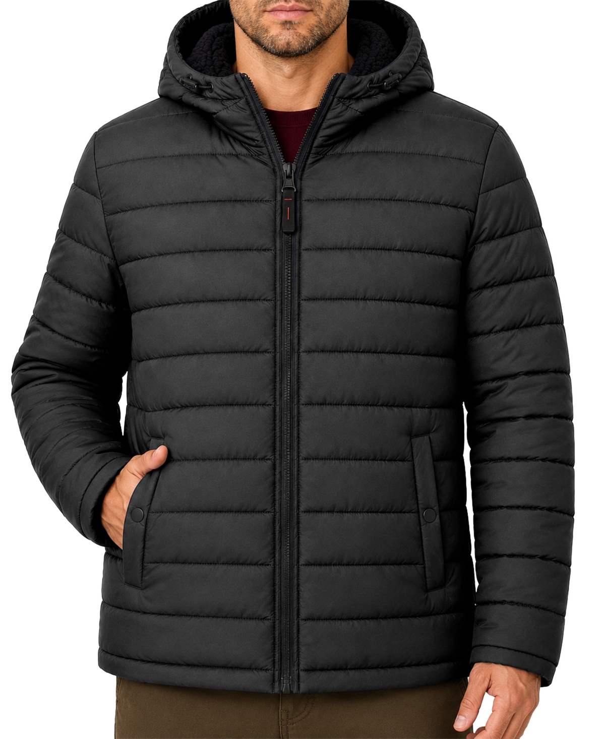Click here for Hawke & Co. Mens Stretch Hooded Sherpa Lined Jacke... prices