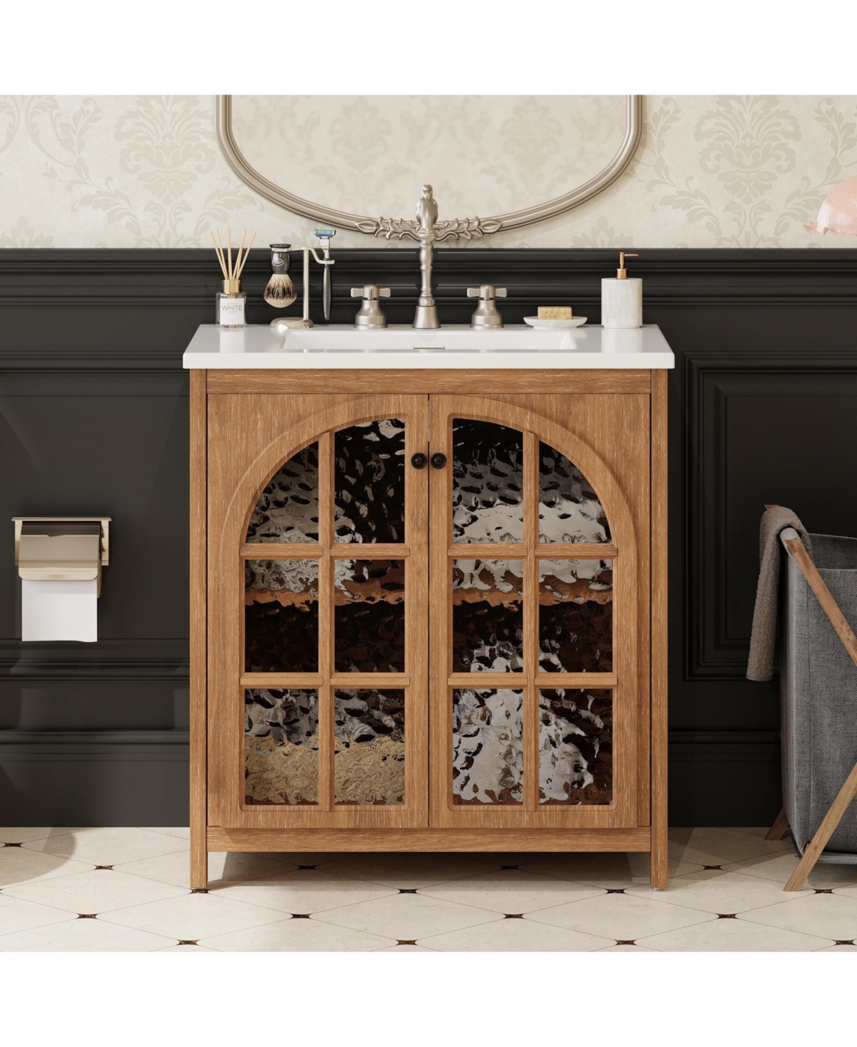 Click here for Busdays Bathroom Vanity with Ceramic Sink  Vintage... prices