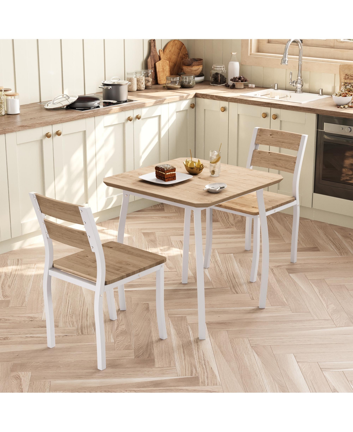 Click here for homfan 3 Piece Dining Table Set for 2 Space Saving... prices